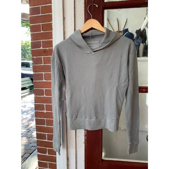 CHRISTINA LEHR | Tops | New Christina Lehr Thermal Hoodie In Light Grey ...